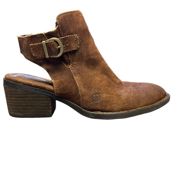 Børn | Shoes | Born Margrit Brown Suede Leather Slingback High Heel ...